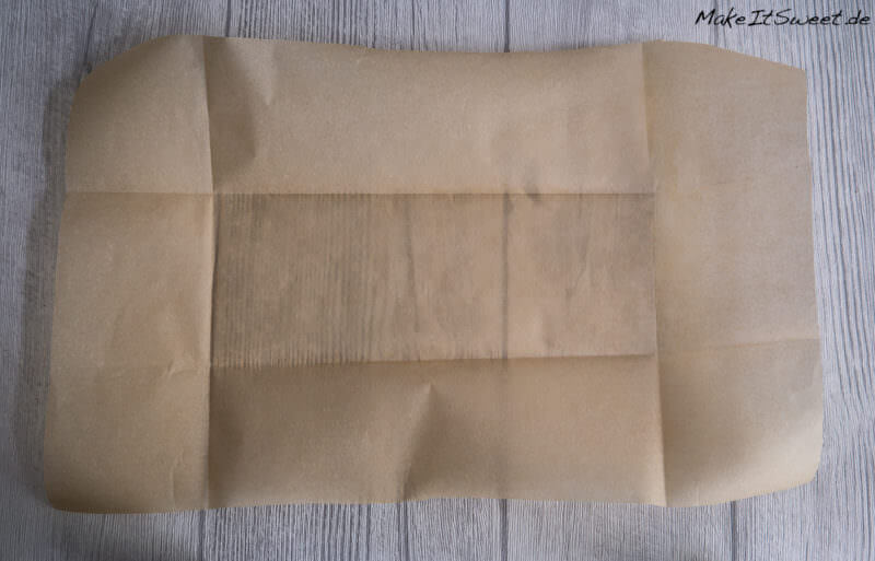 Backpapier Kastenform - Anleitung zum Zuschneiden