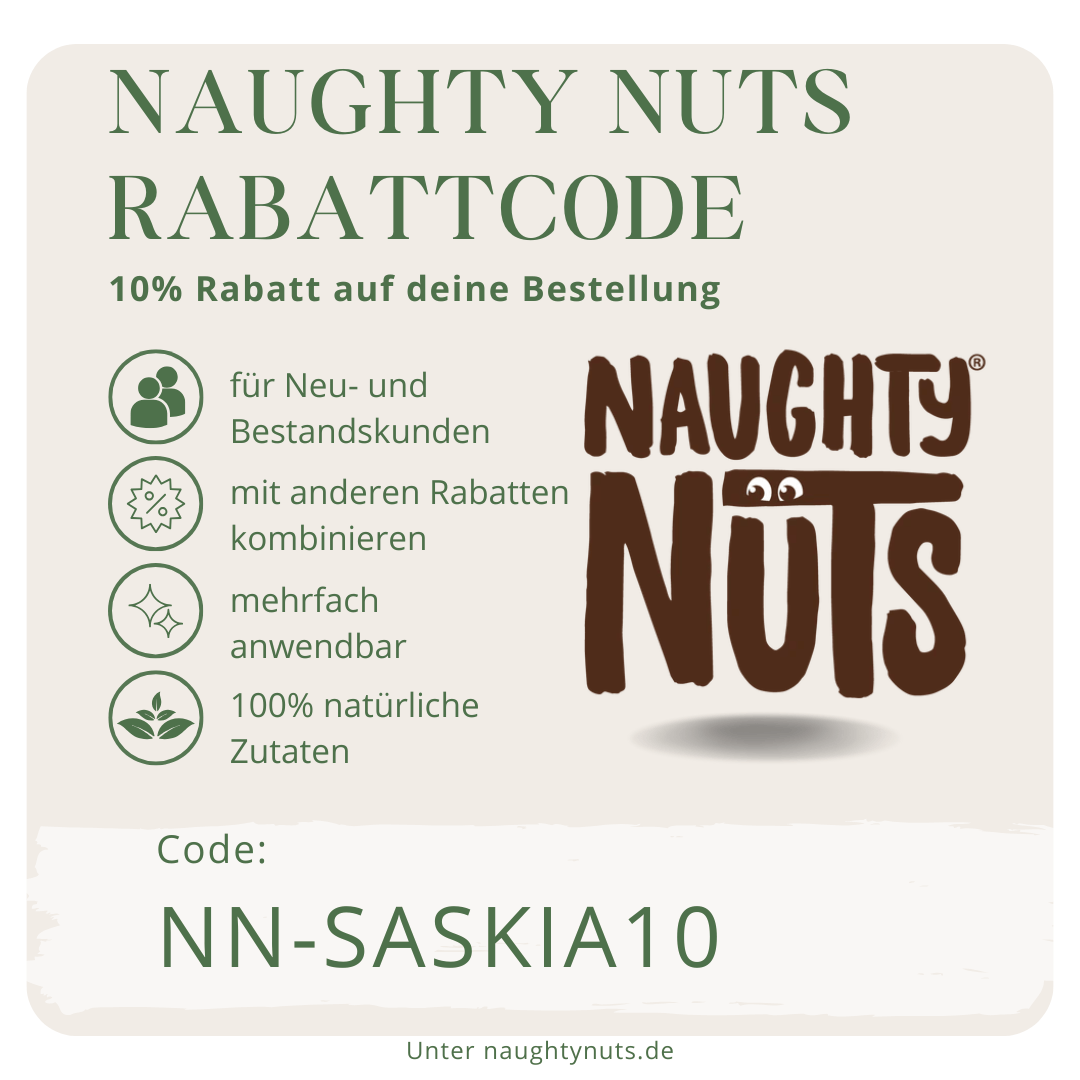 Naughty Nuts Rabattcode 2025: 21% auf alle Nussprodukte September